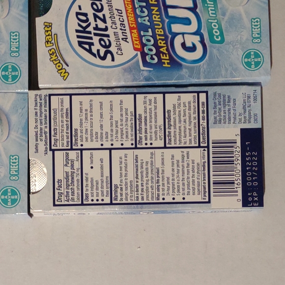 Bayer | Other | Alka Seltzer Gum Cool Mint Bundle 6 Packs 222 | Poshmark